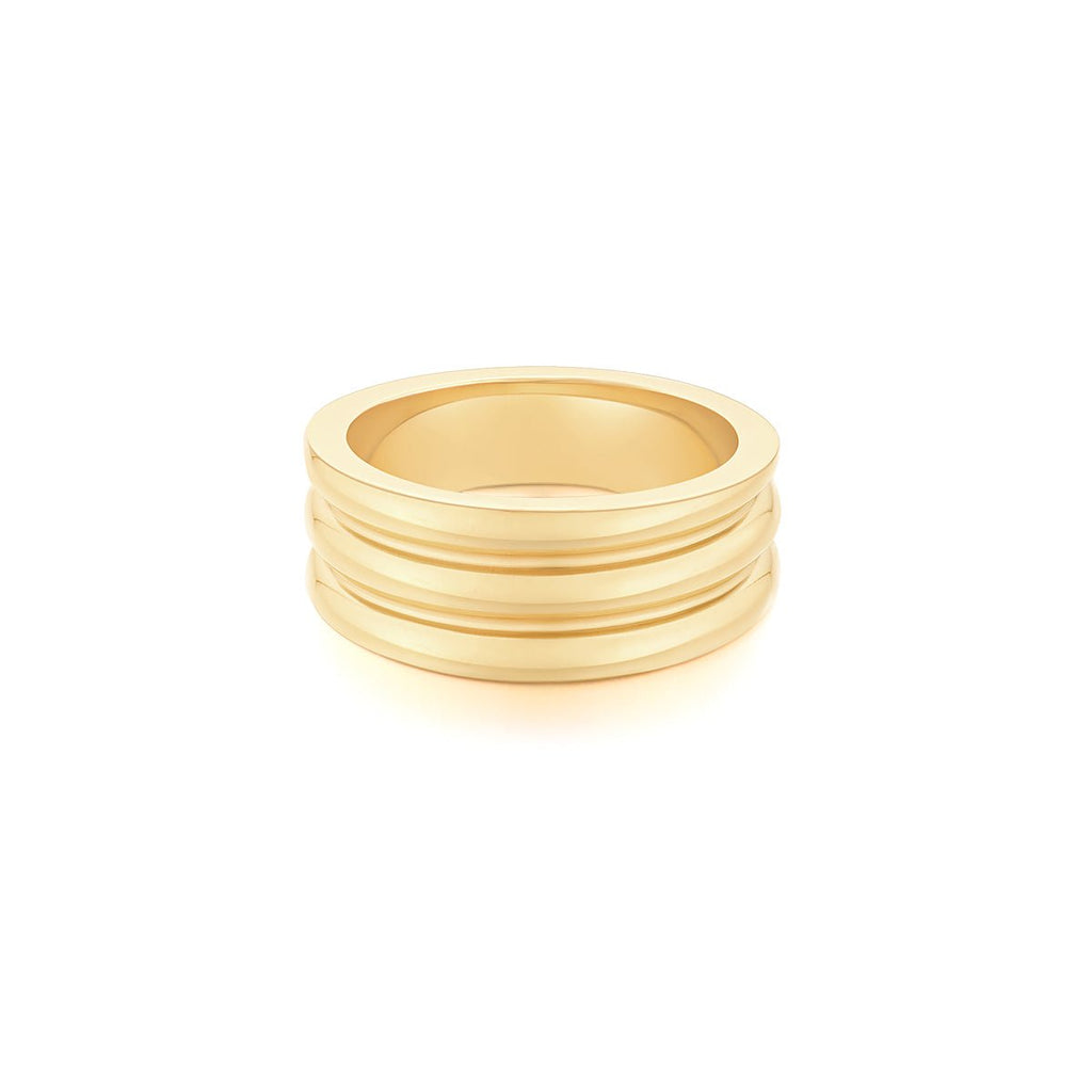 BYOU Jewelry - 18k Gold Plated Ribbed Band Ring – BYOUJEWELRY BYOU Jewelry - 18k Gold Plated Ribbed Band Ring – BYOUJEWELRY